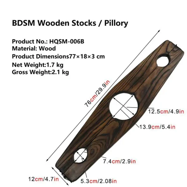 Dungeon BDSM Wooden Stocks Pillory for Neck&Wrist Restraint